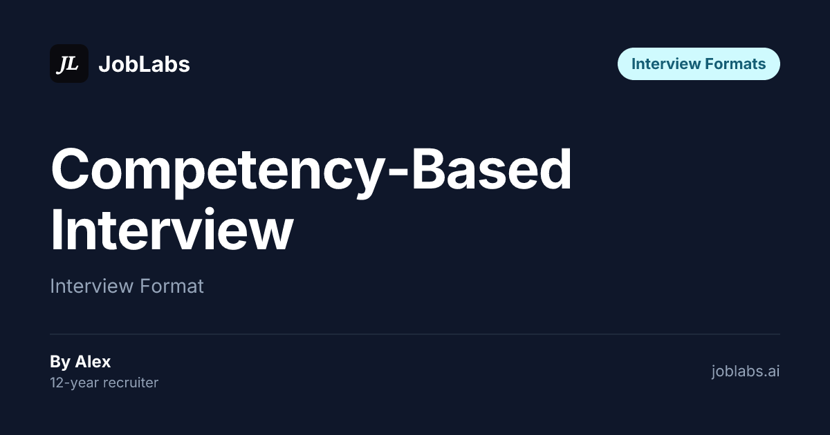 UK Competency-Based Interview — How to Prepare (Recruiter)