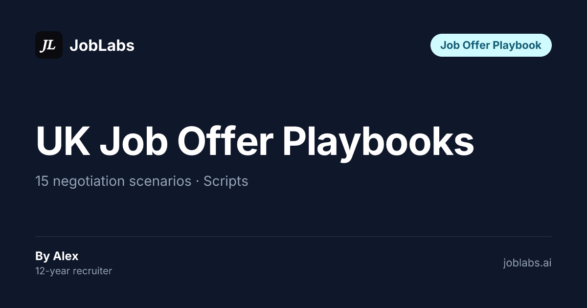 UK Job Offer Negotiation Guides — 15 Scenarios 2026