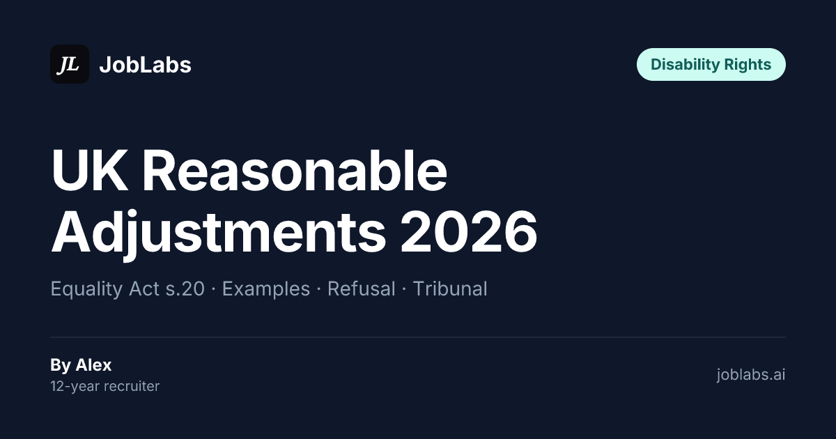 UK Reasonable Adjustments 2026 — Equality Act s.20 Guide